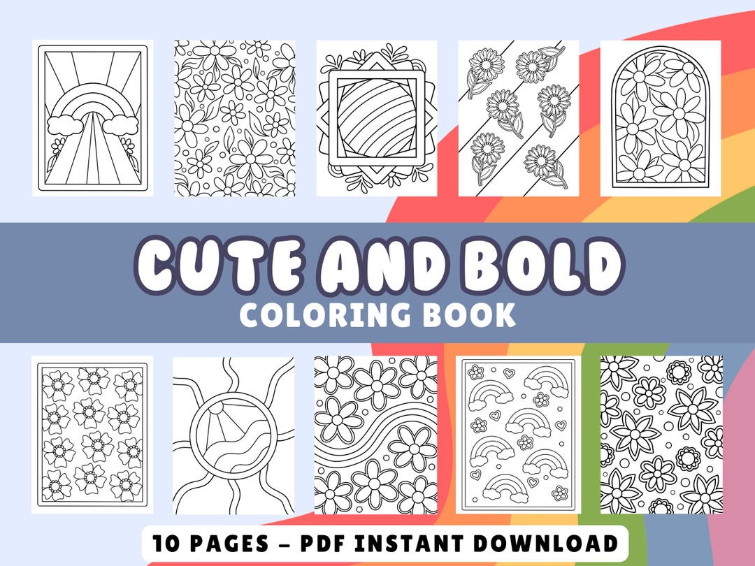 Flower Coloring Book: Bold and Easy Designs for Teens and Adults ...