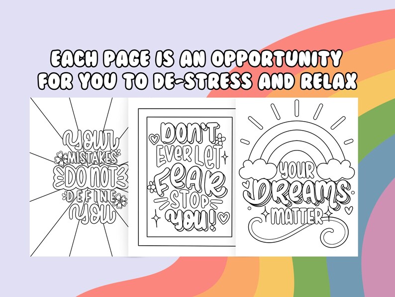 Self Love Coloring Pages, Mental Health Coloring Book for Adults ...