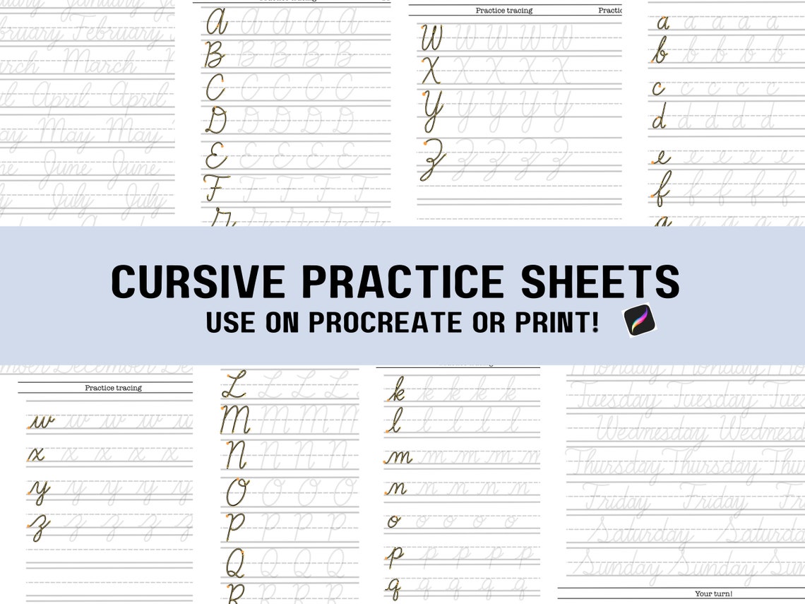 Cursive Handwriting Worksheets Printable Handwriting Practice Worksheet ...
