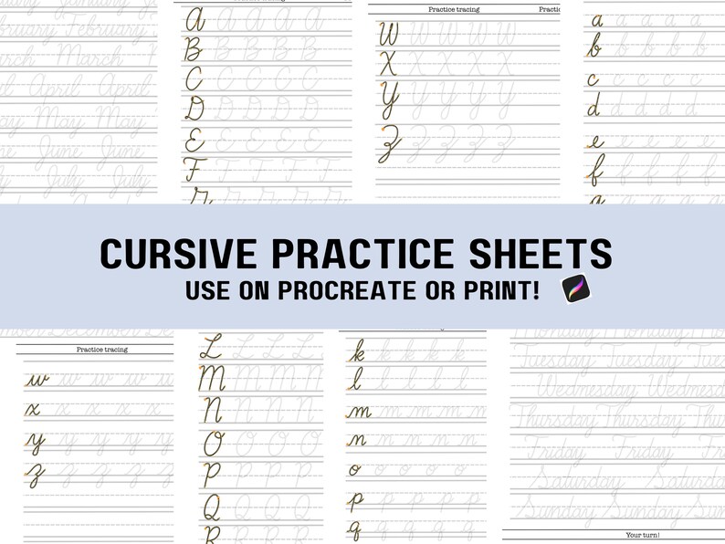 Cursive Handwriting Worksheets Printable Handwriting Practice Worksheet ...