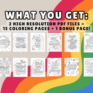 Self Love Coloring Pages, Mental Health Coloring Book for Adults ...