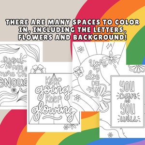 Self Love Coloring Pages, Mental Health Coloring Book for Adults ...