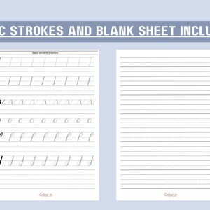 Modern Calligraphy Practice Sheets, Hand Lettering Practice Templates ...