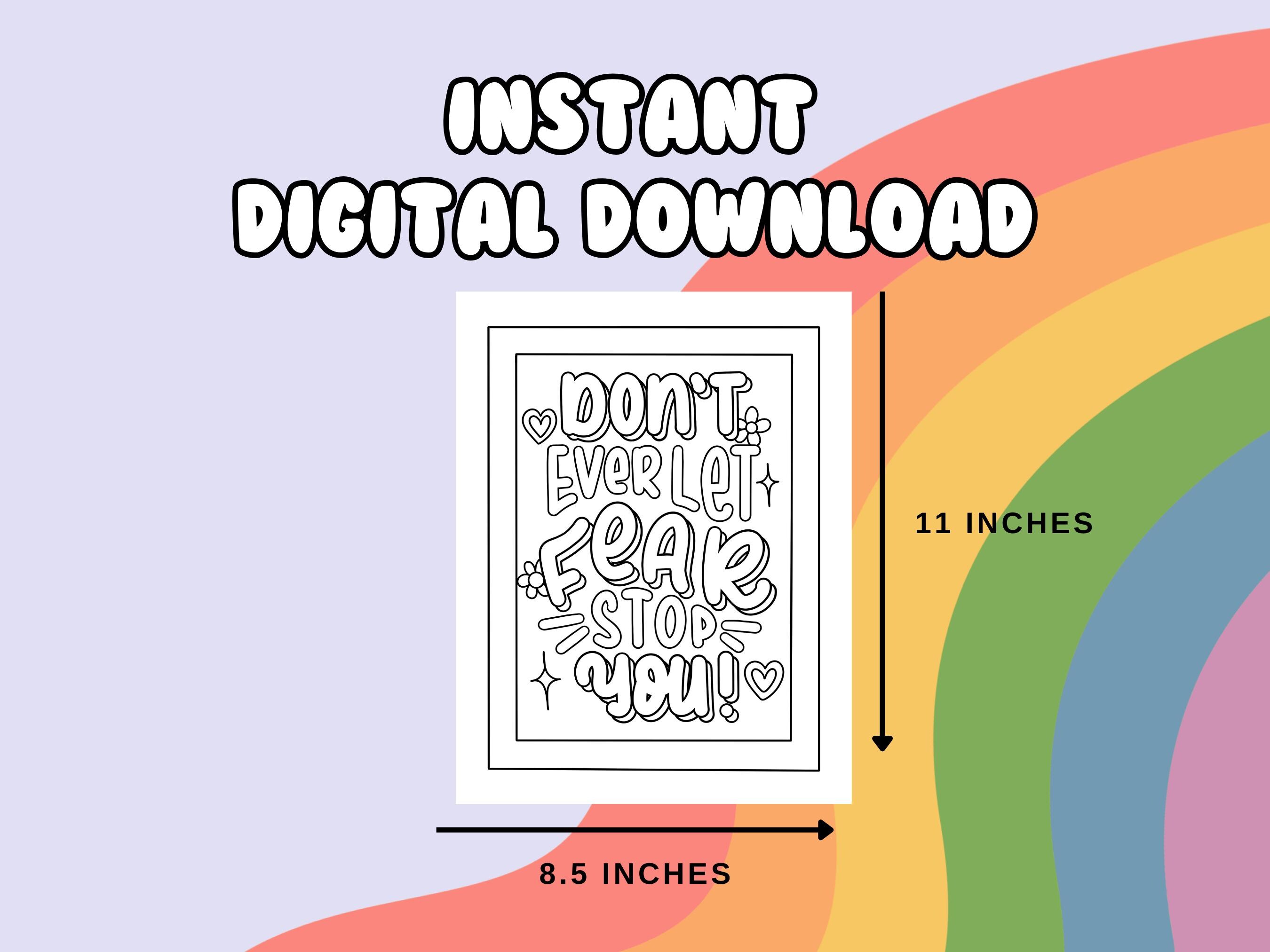 Self Love Coloring Pages, Mental Health Coloring Book for Adults ...