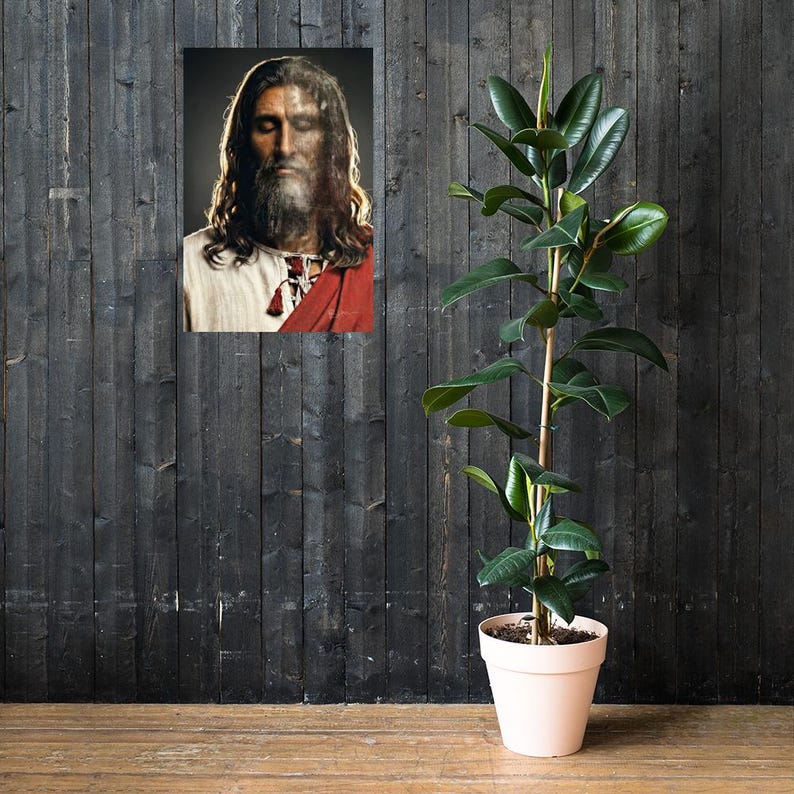 Signed Shroud of Turin Inspired Portrait | Split Face Print (12×18 / 20 ...