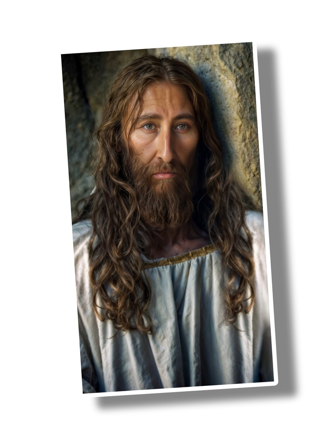 Hyper-realistic 1st Century Rabbi Art Shroud Face Superimposed on Model ...