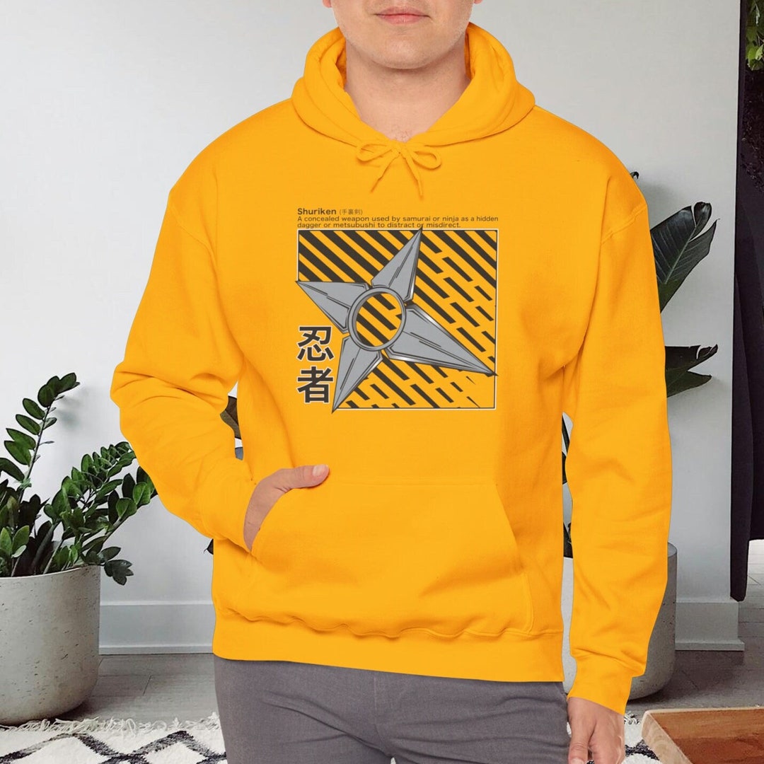 Japanese Shinobi Shuriken Definition Hooded Sweatshirt Otaku Ninja ...