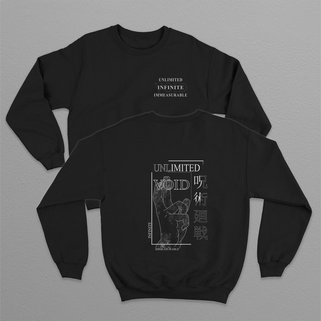 Void Sweatshirt (front & Back Version) JJK Jujutsu Sorcerer Crossed ...