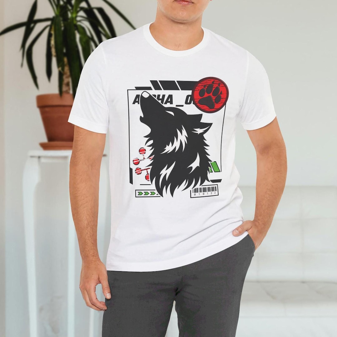 Stylish Howling Shikigami Wolf Lovers Everyday Wear Unisex T-shirt ...