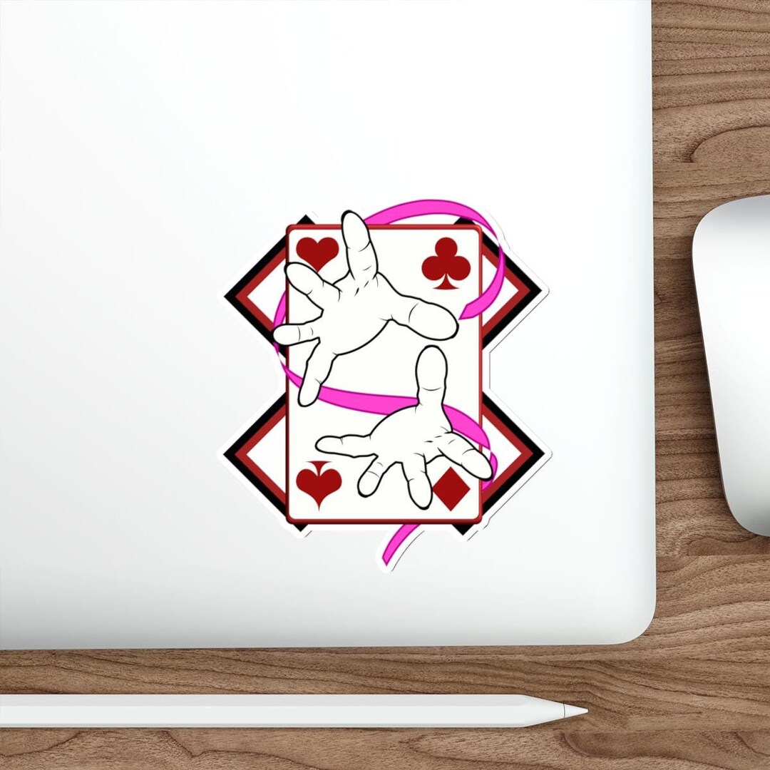 Playing Card Die-cut Sticker (water-resistant) Bold Japanese Anime ...
