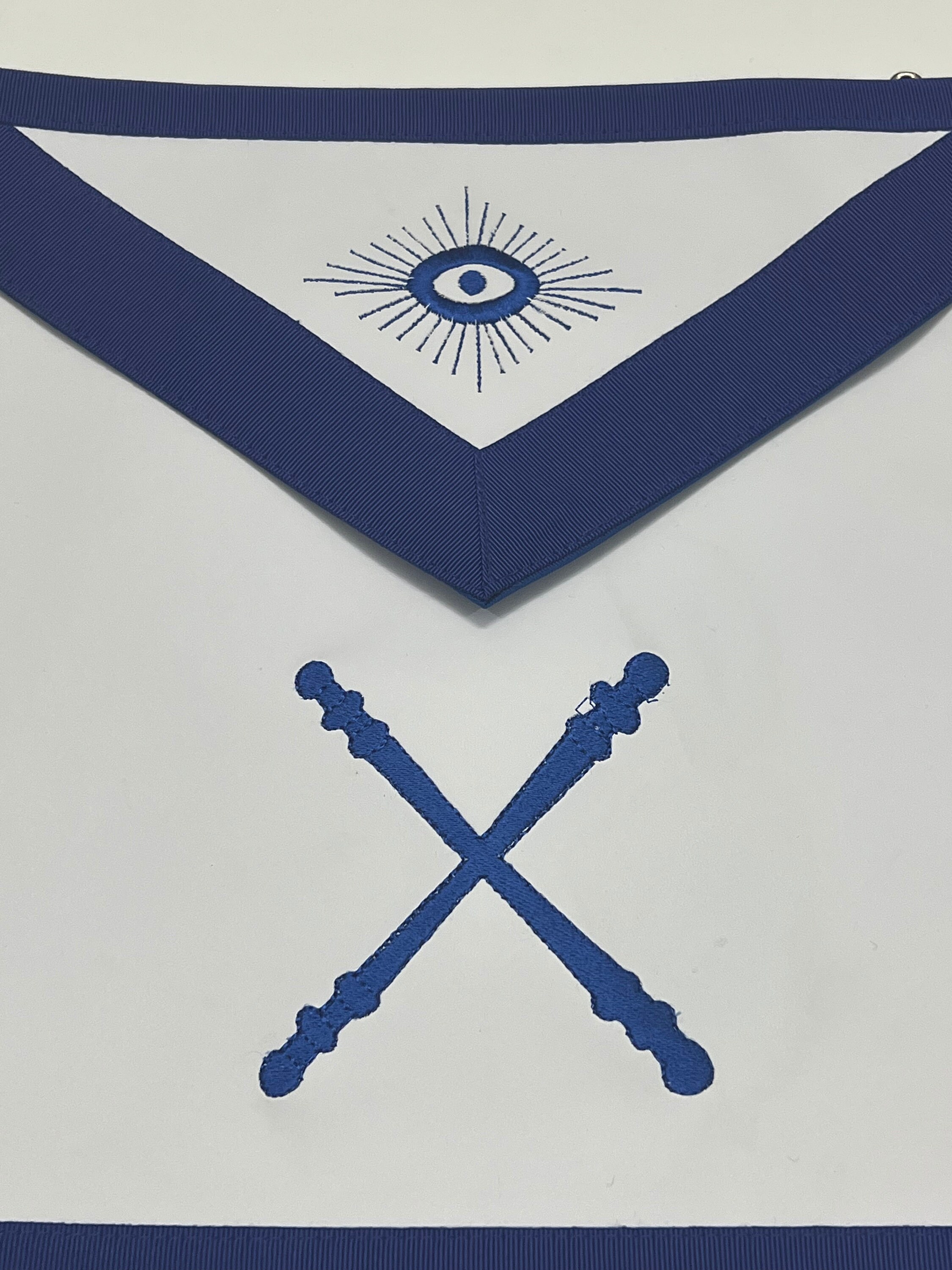 Masonic Regalia Blue Lodge Officer Marshal Apron, Silver Chain Collar ...
