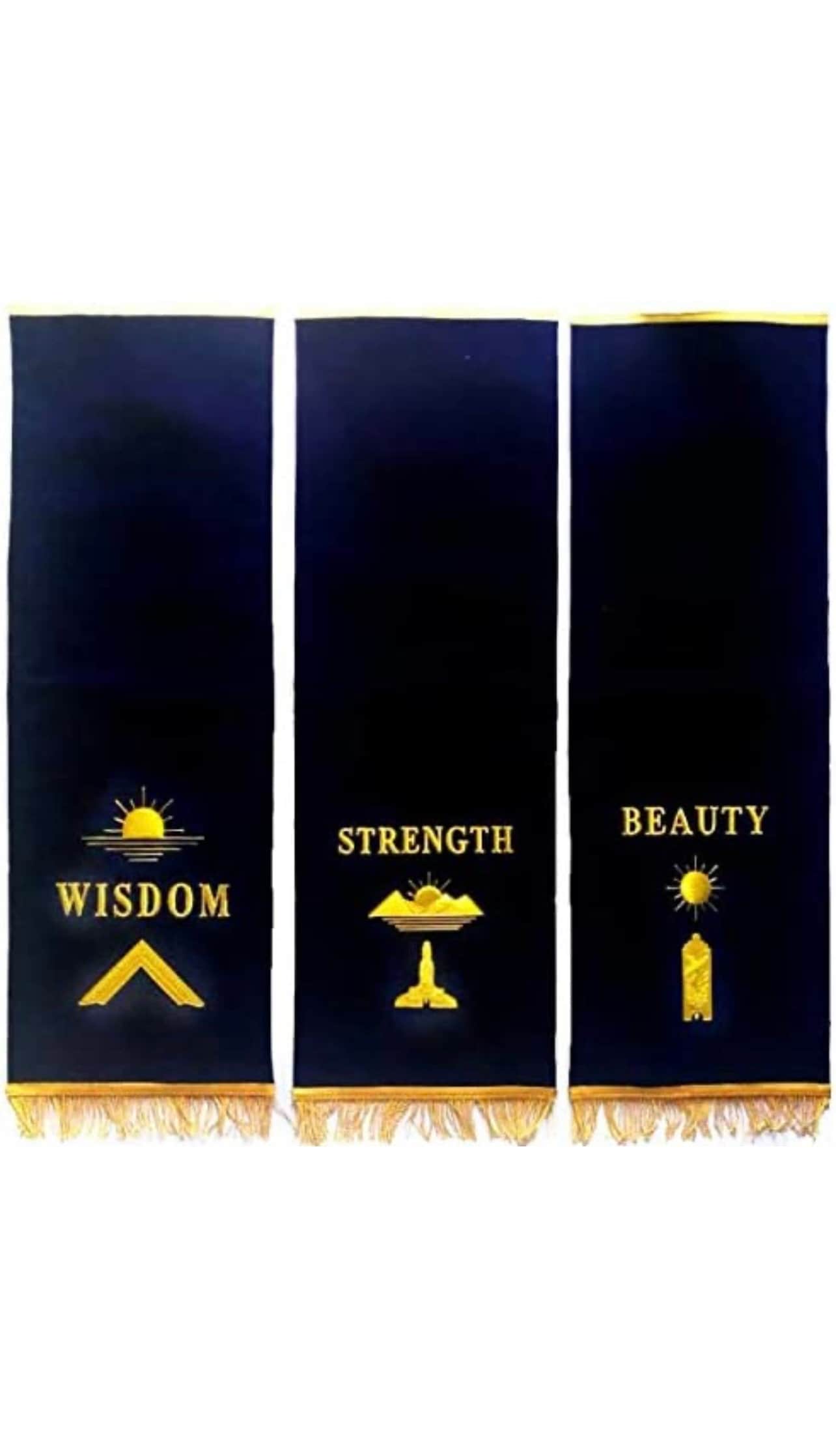 Masonic Blue Lodge Pedestal Covers - Set of Three Hand Embroidered - Etsy