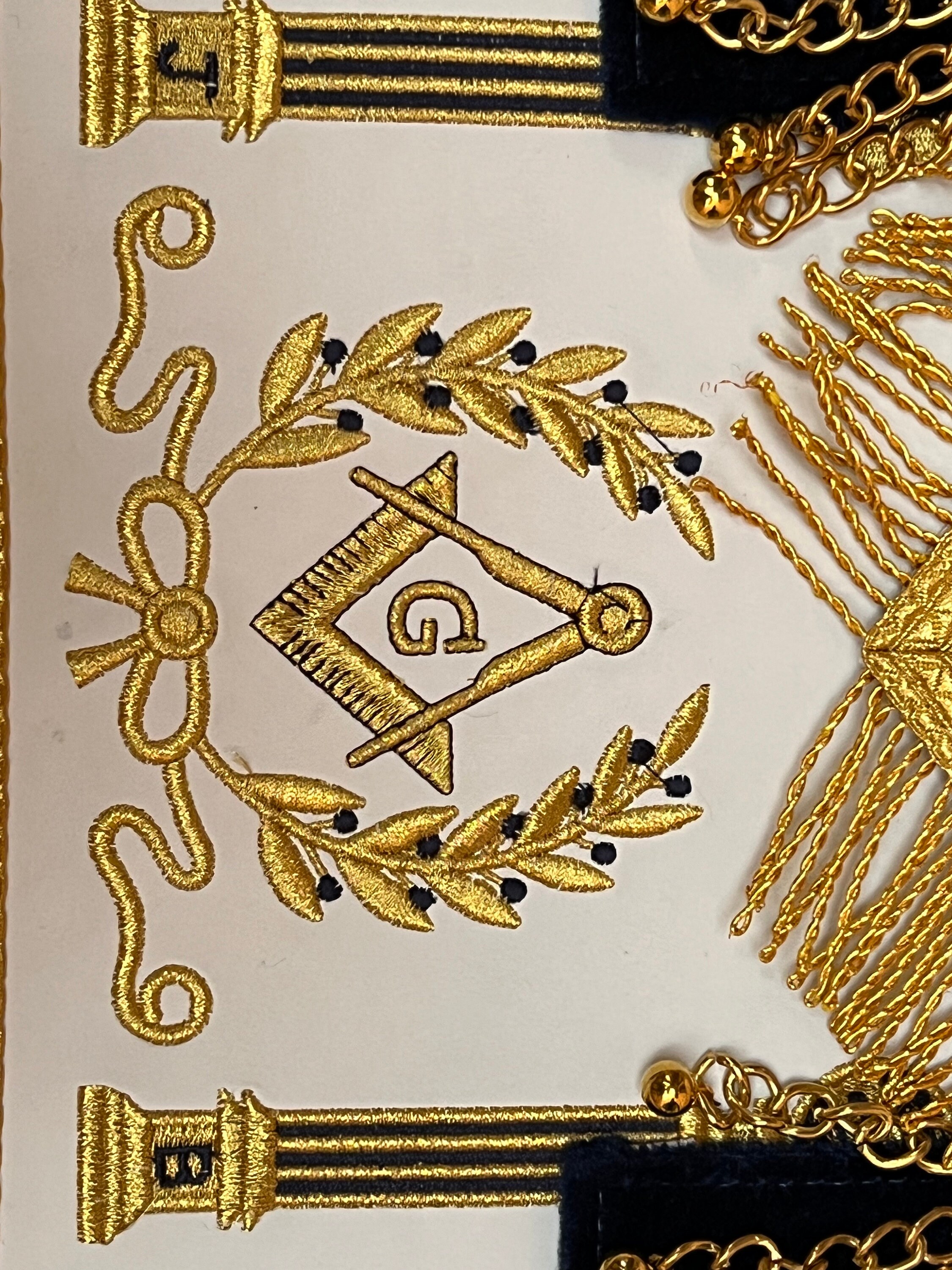 Master Mason Square G & Pillars Freemasons Gold Fringe - Etsy