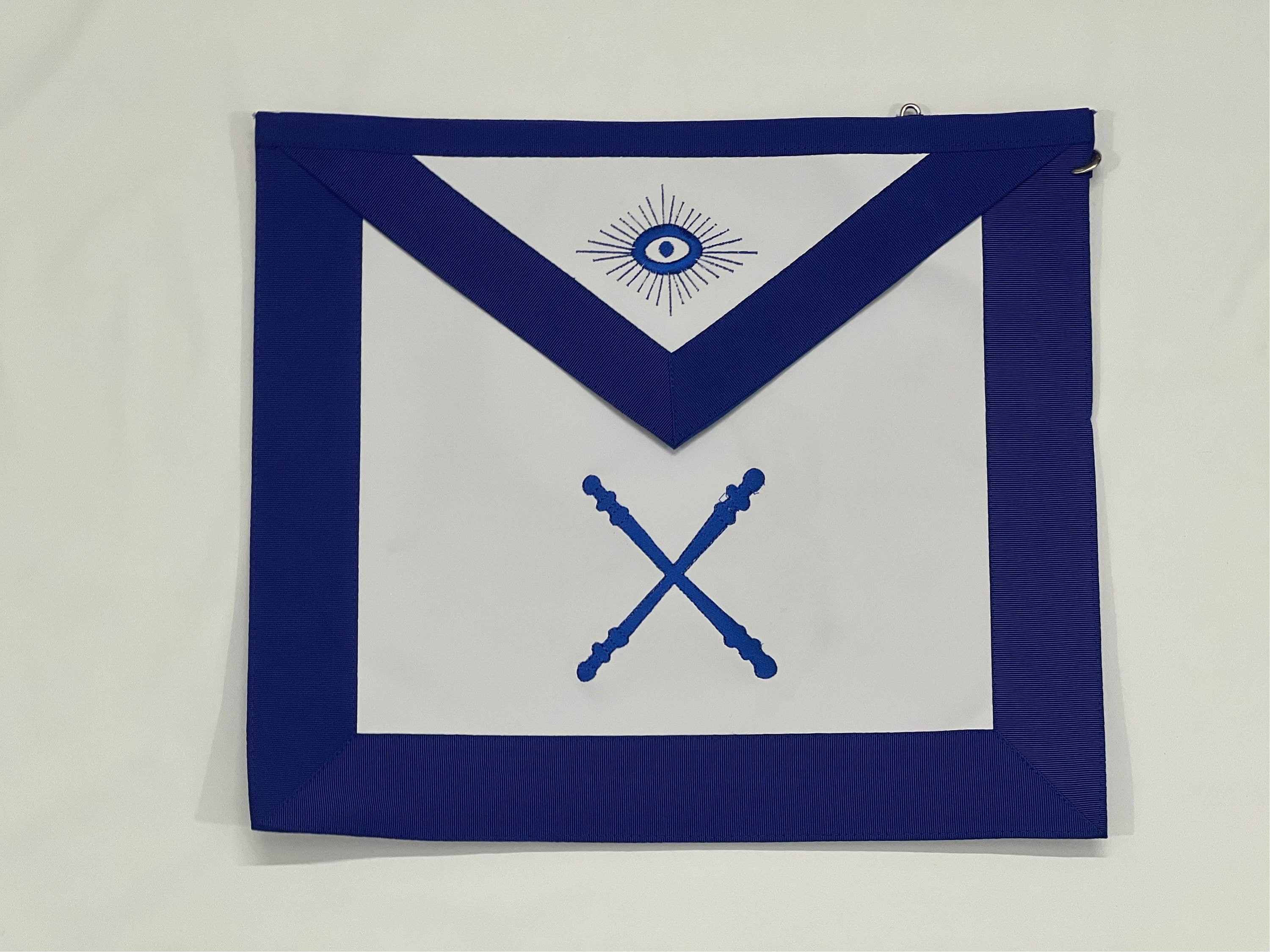 Masonic Regalia Blue Lodge Officer Marshal Apron, Silver Chain Collar ...