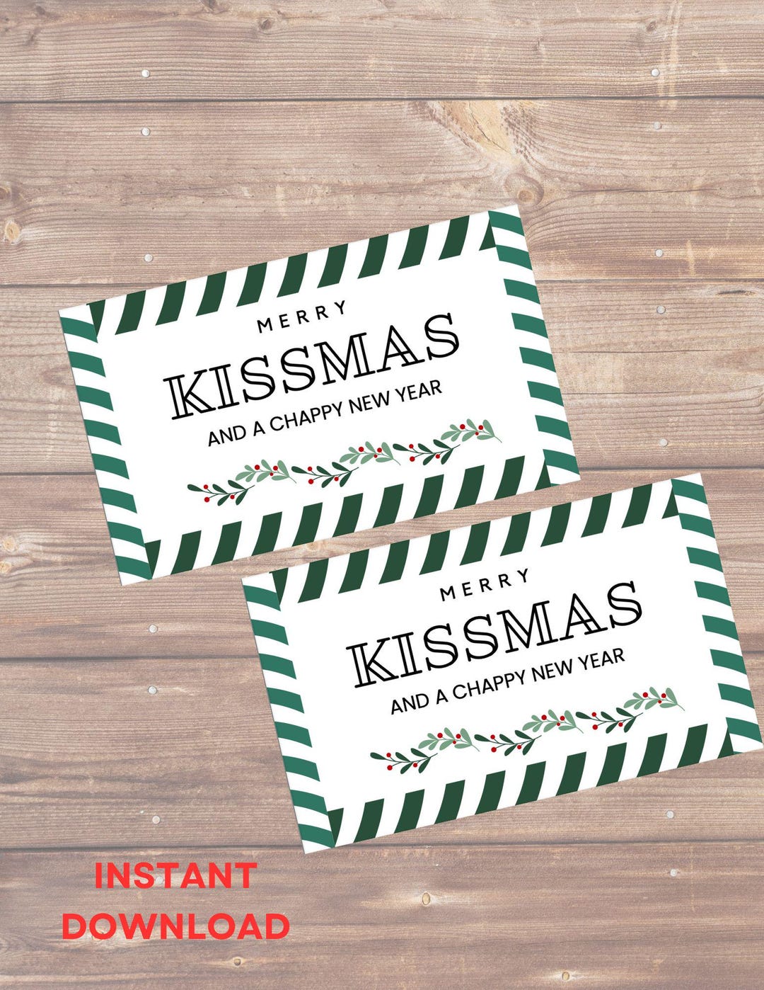 Merry Kissmas Gift Tag, Neighbor Gift (printable) - Etsy