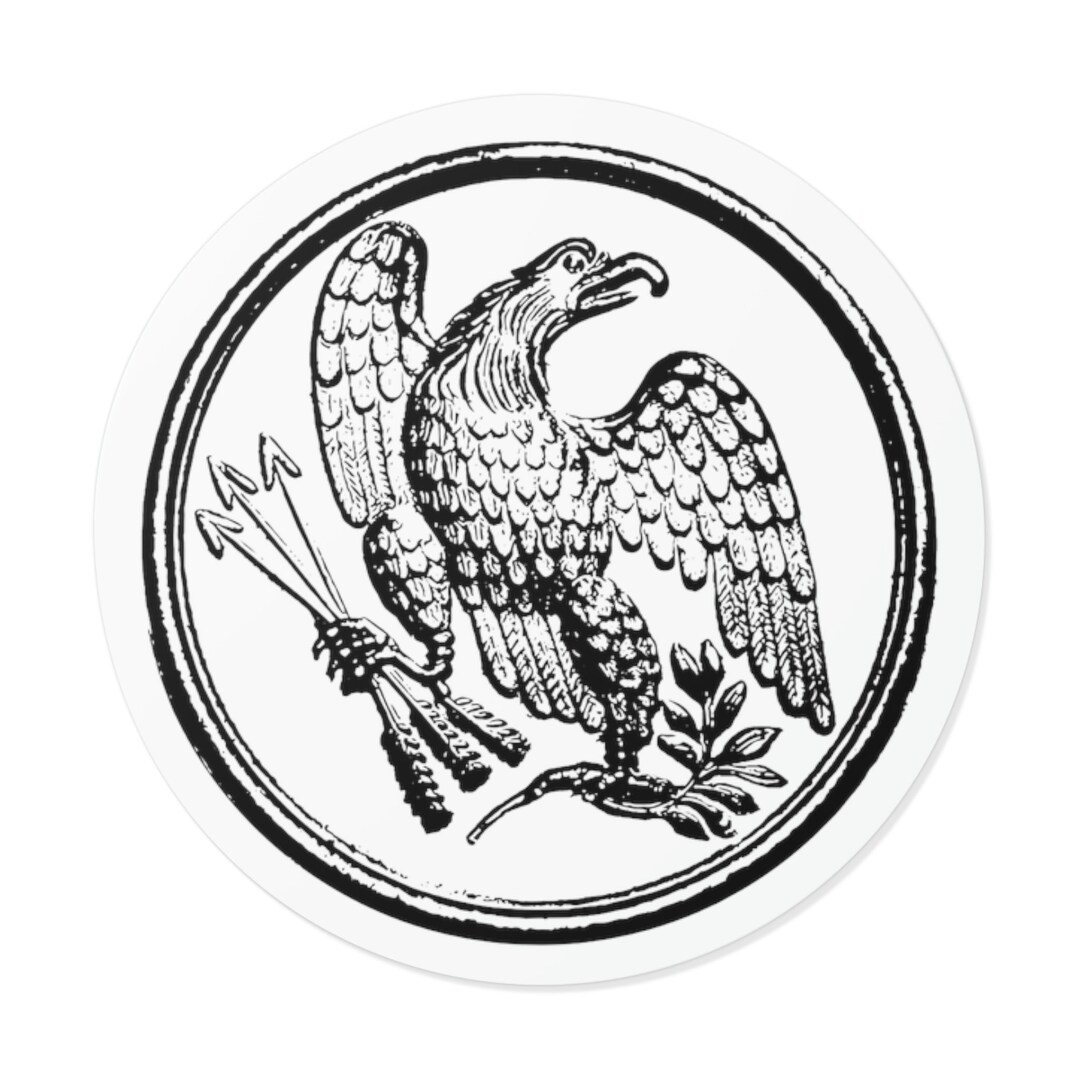 Federal Eagle Round Vinyl Stickers - Etsy