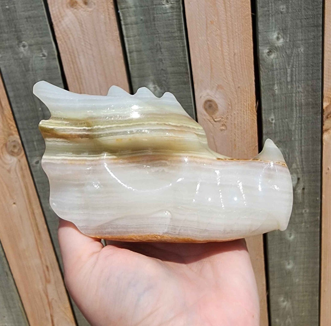 Green Banded Calcite / Afghan Jade Dragon Skull - Etsy