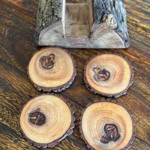 Pine Coasters With Live Edge and Bark. - Etsy