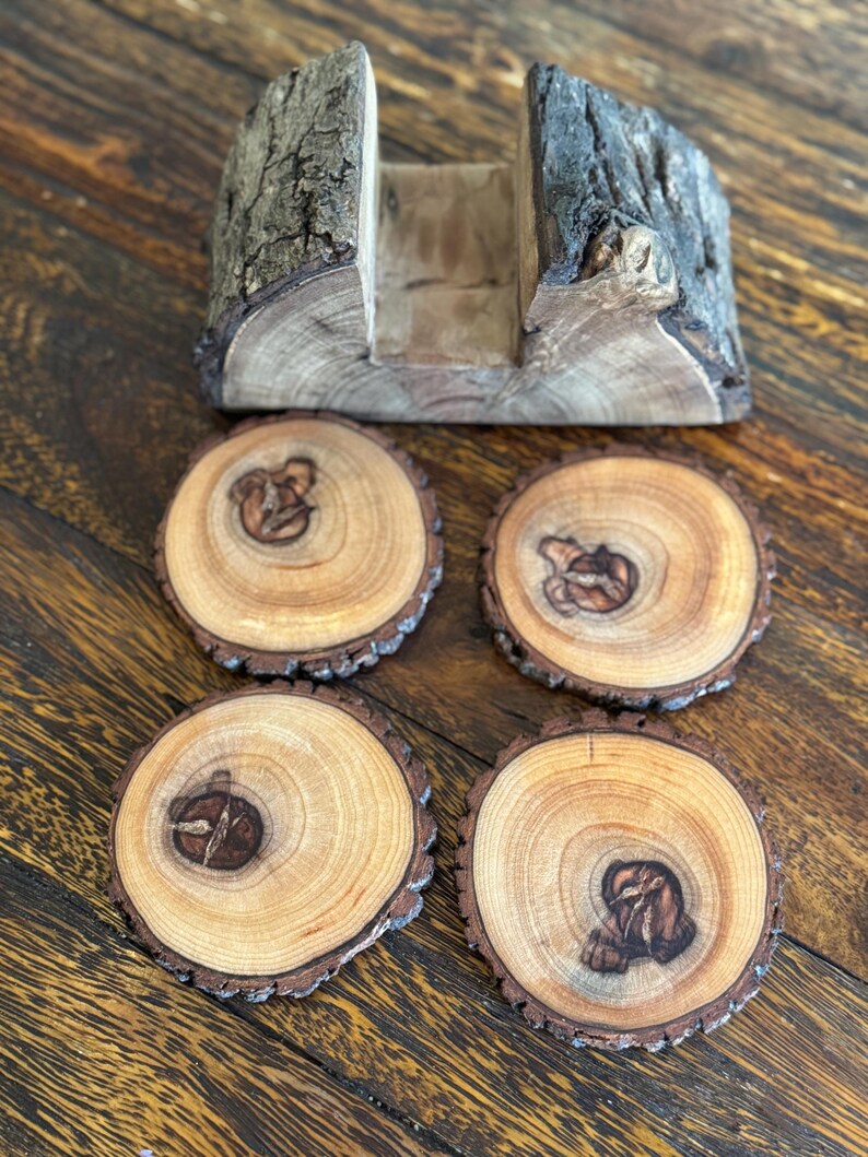 Pine Coasters With Live Edge and Bark. - Etsy