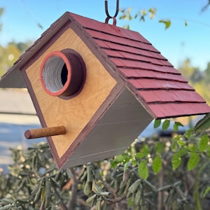 Triangular Hanging Birdhouse - Etsy