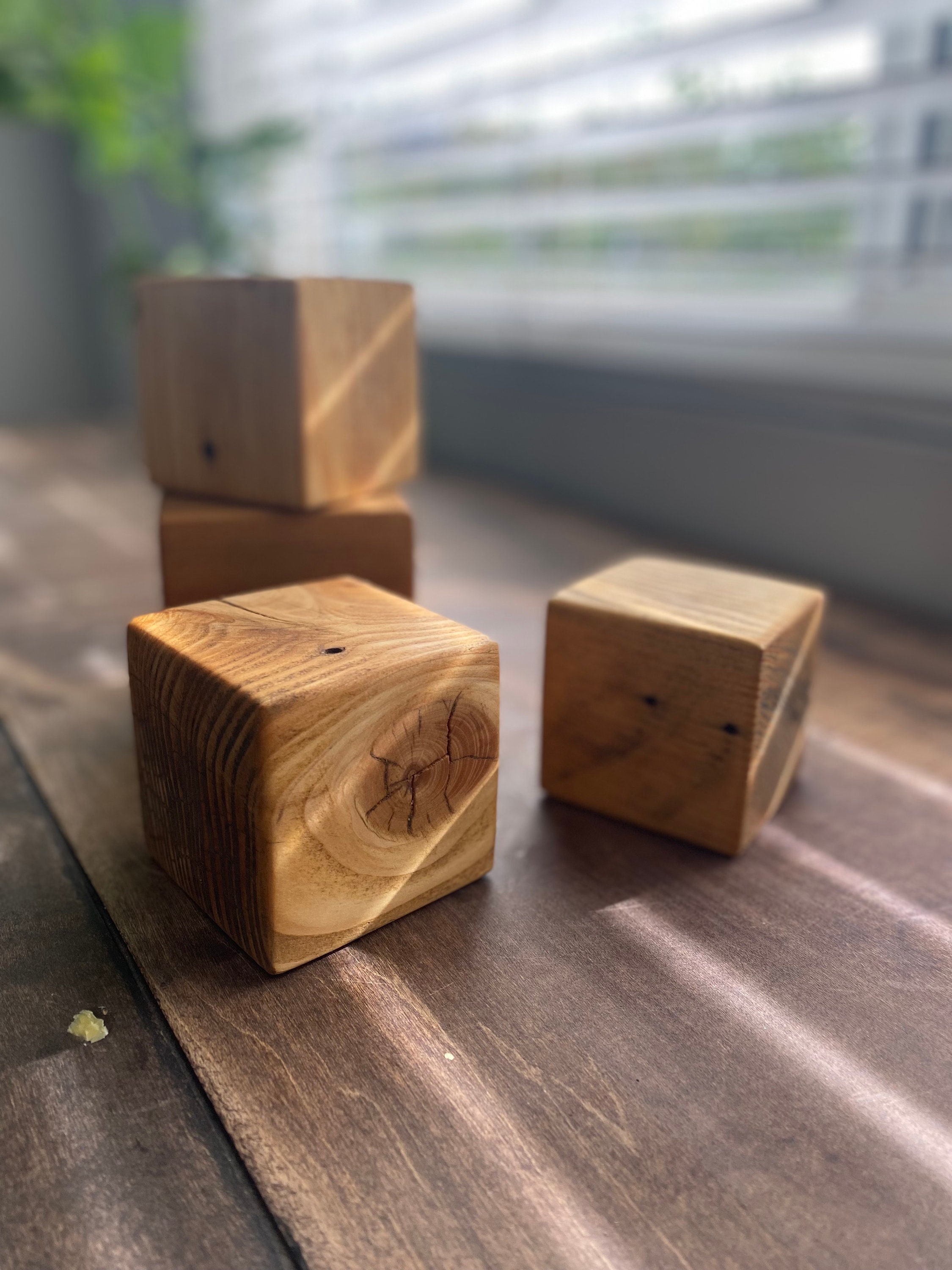 Rustic Reclaimed Wood Cubes - Etsy