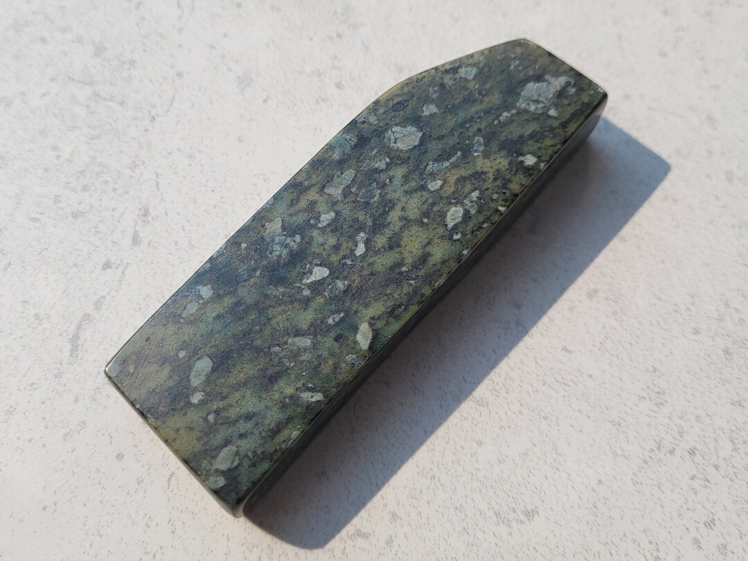 Nephrite Jade Wand Block 86g BC Canada Natural Rock Inclusions Semi ...