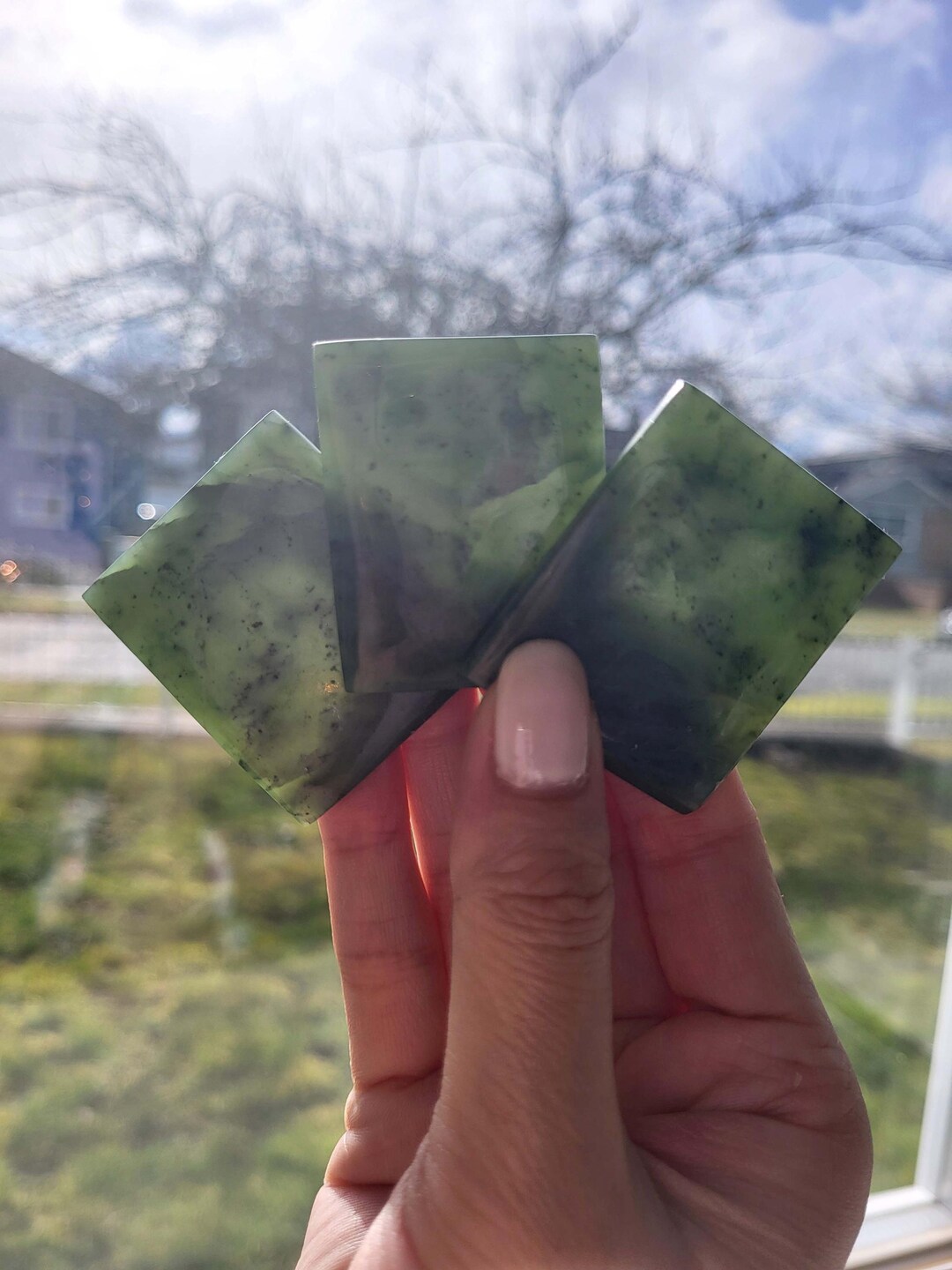 BC Nephrite Jade Slab Genuine Green Gemstone Canadian Rock Raw Jade ...