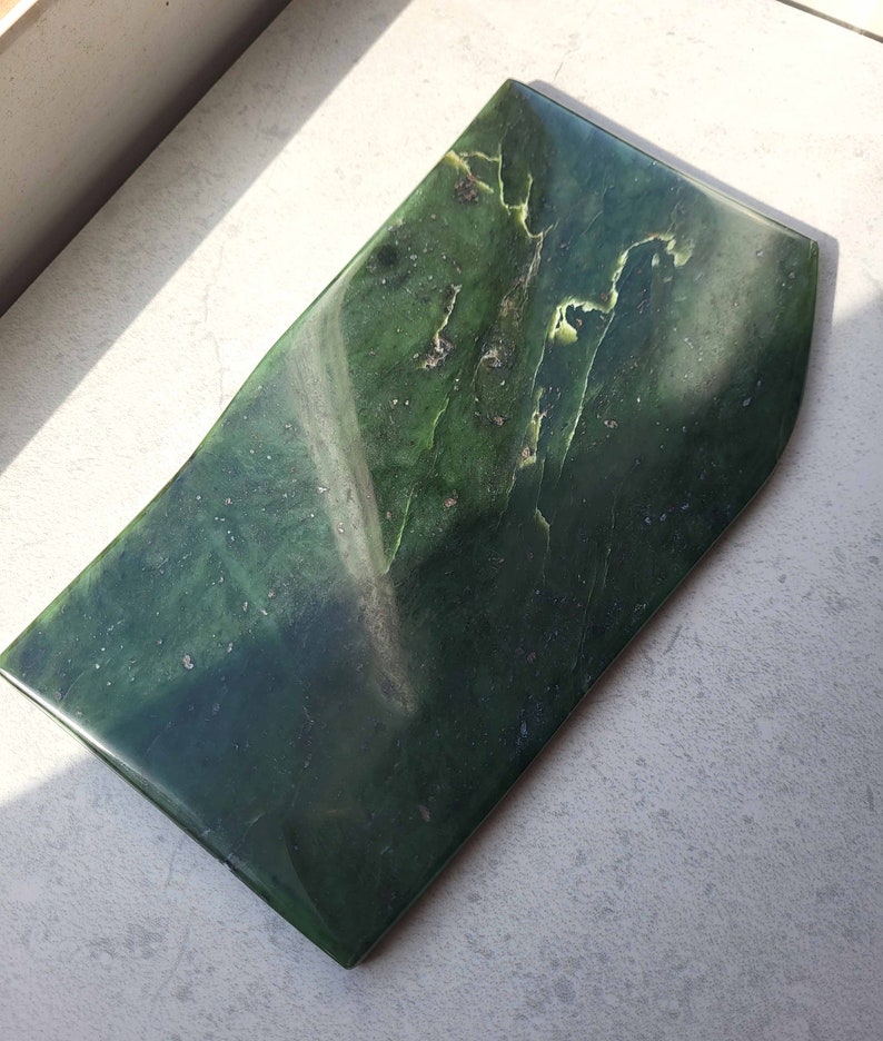 Green Nephrite Jade Slab Slice 240g BC Canada Natural Green Mineral ...