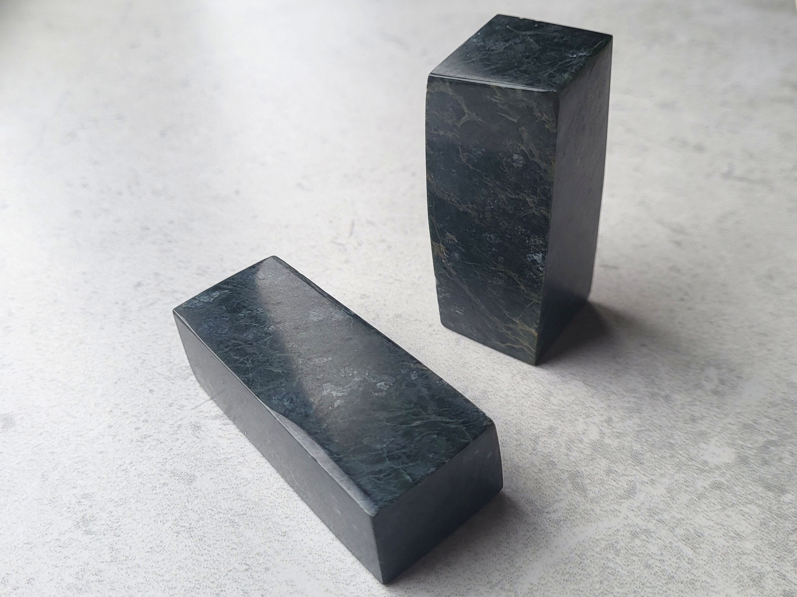 Dark Green Black Nephrite Jade Blocks 100% Canadian Fraser - Etsy