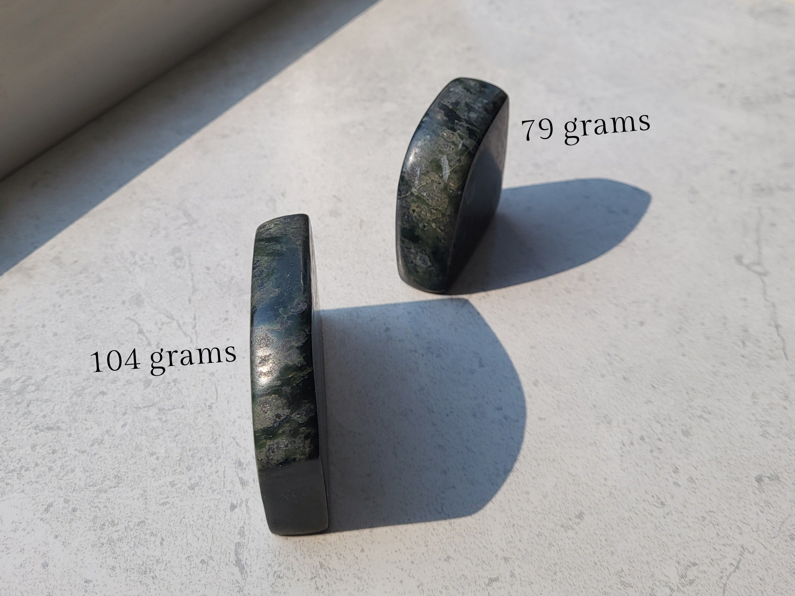 Dark Green Nephrite Jade Block Slab Genuine Natural Real Rock Semi ...