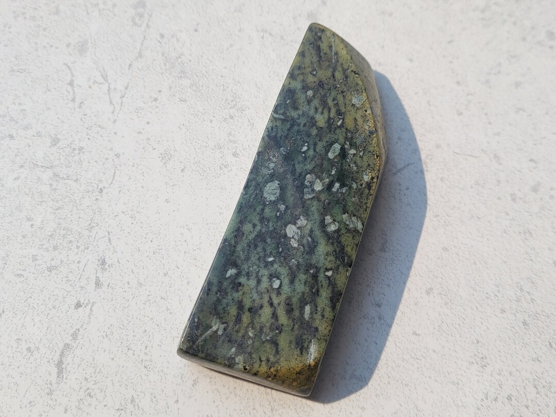 Nephrite Jade Wand Block 86g BC Canada Natural Rock Inclusions Semi ...