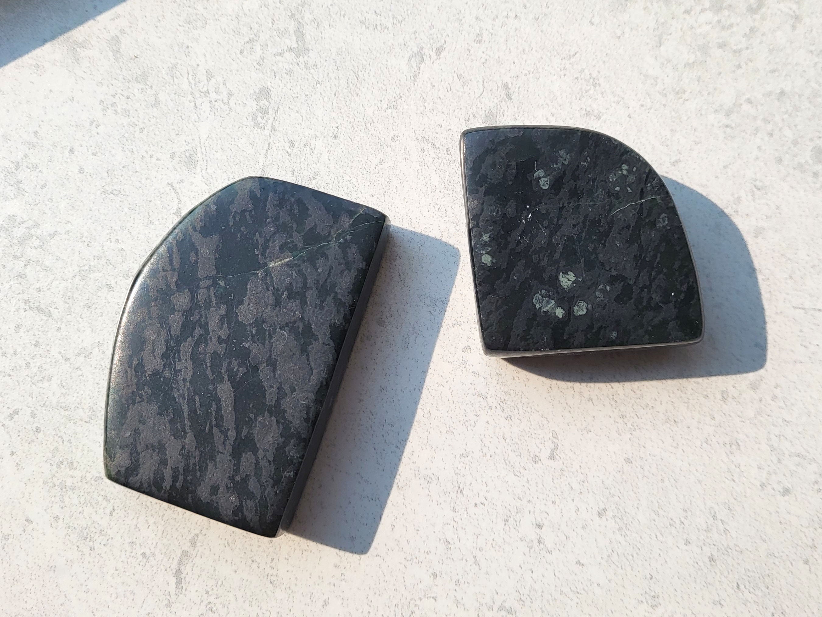 Dark Green Nephrite Jade Block Slab Genuine Natural Real Rock Semi ...