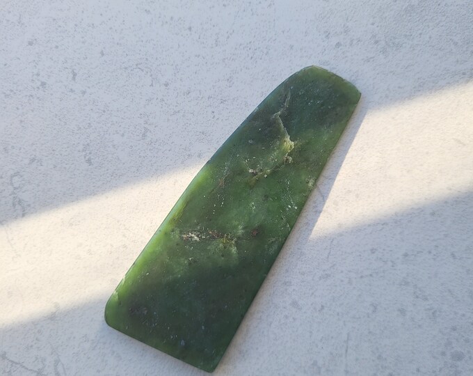 Green Nephrite Jade Slab Cut 33g BC Canada Rock Solid Thin Polished ...