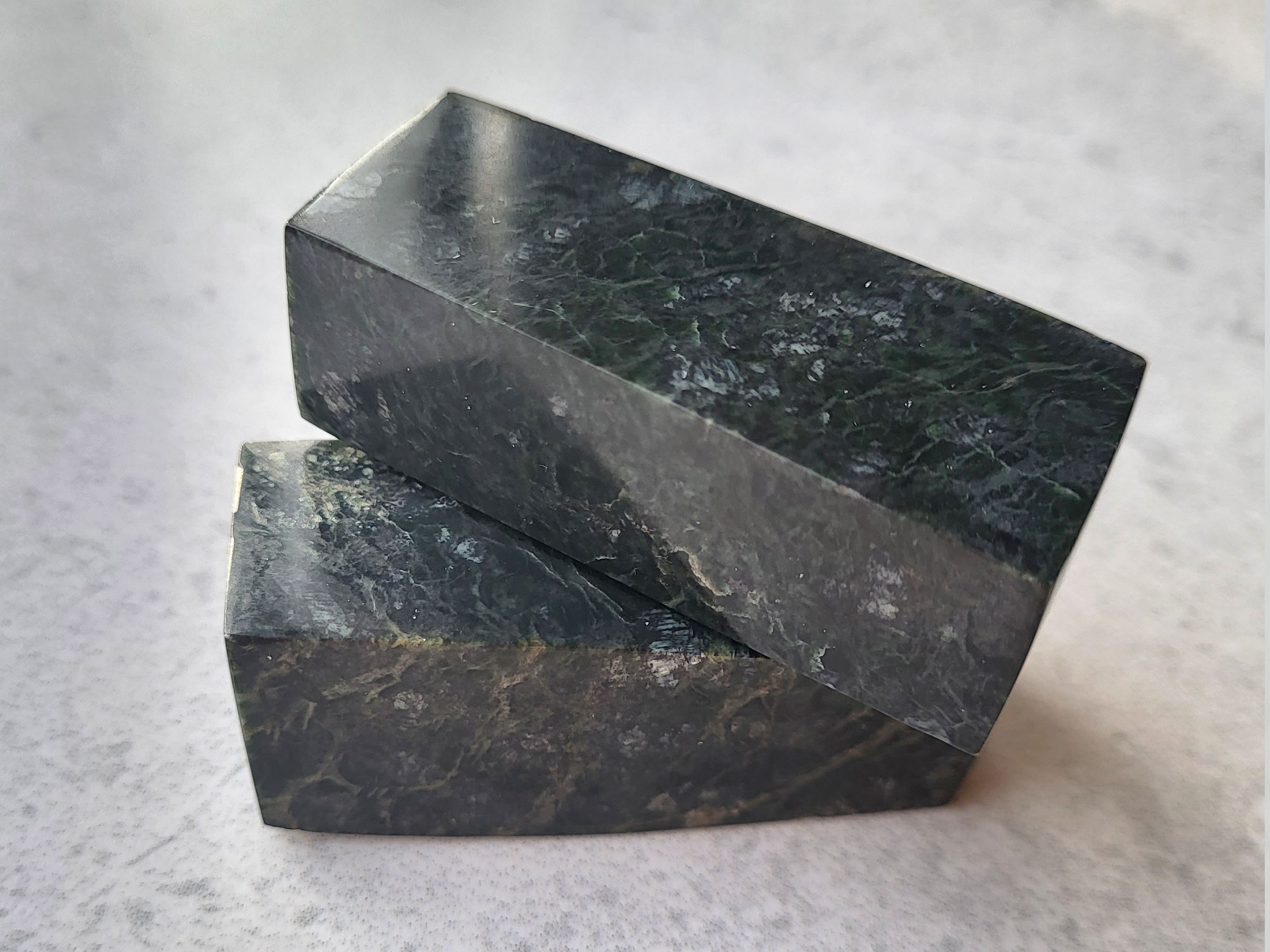 Dark Green Black Nephrite Jade Blocks 100% Canadian Fraser - Etsy