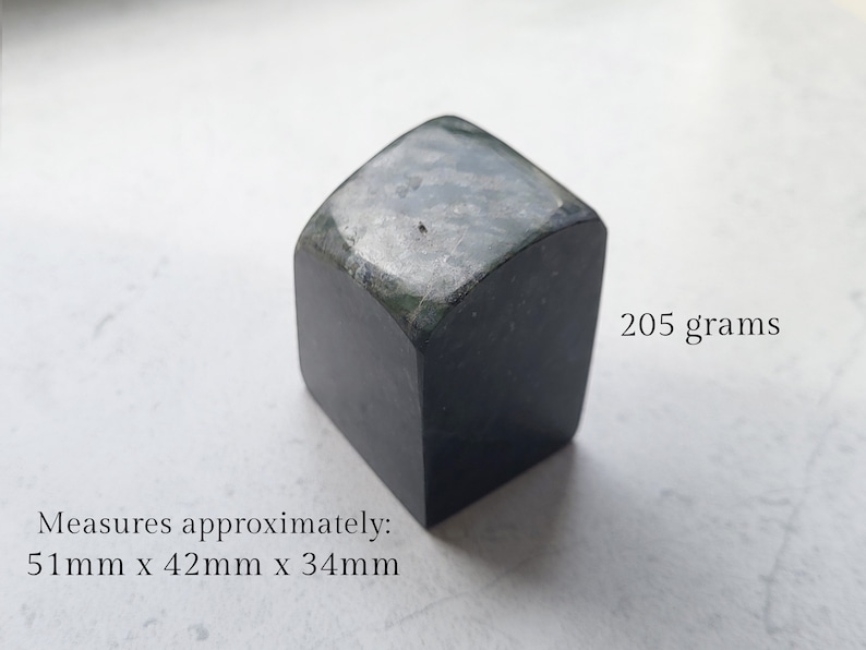 Dark Green Nephrite Jade Freeform Block 205g Canadian Nephrite Natural ...