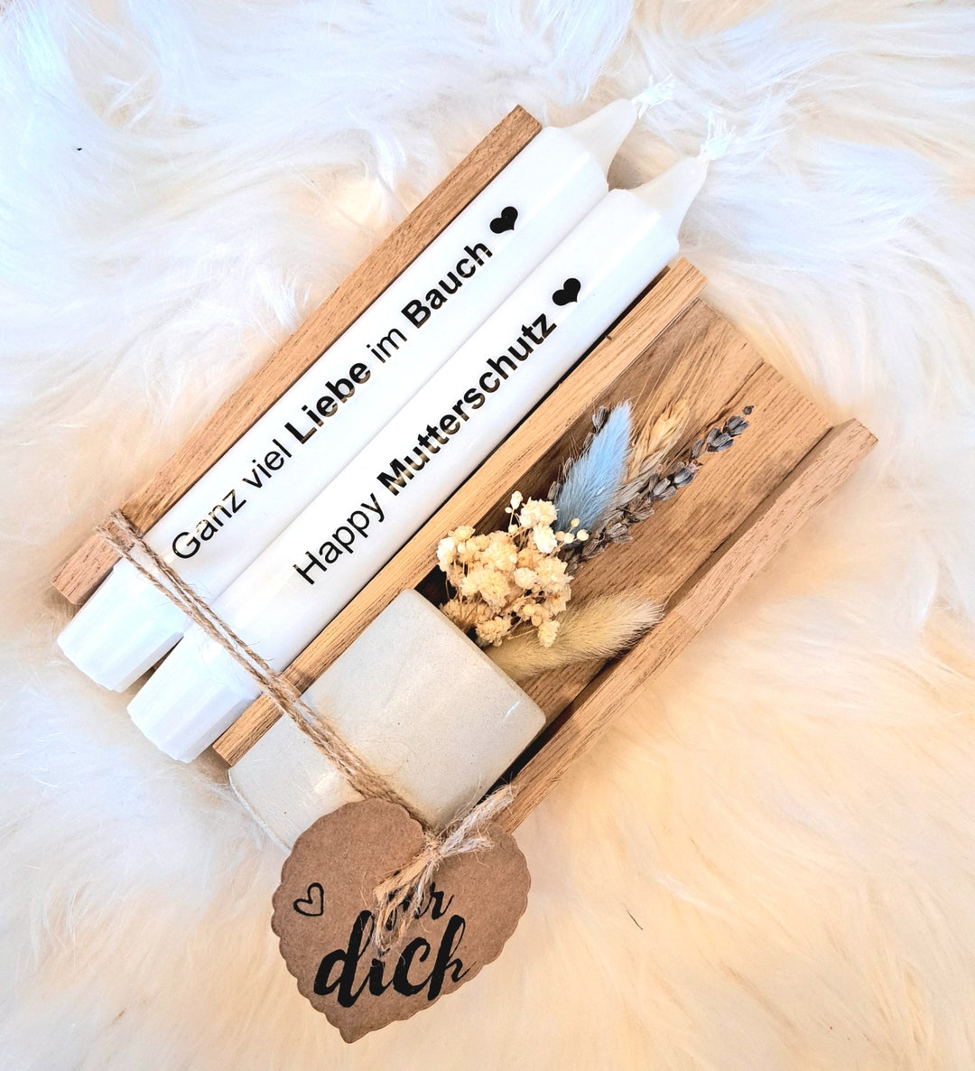 Happy Mutterschutz Ganz viel Liebe im Bauch Geschenkeset Kerze ...