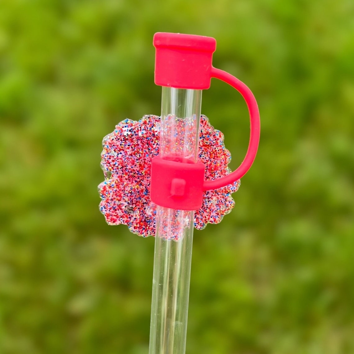 USA Patriotic Straw Topper 10mm - Etsy