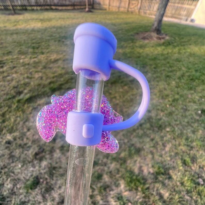 Pink Sea Turtle Straw Topper 10mm - Etsy