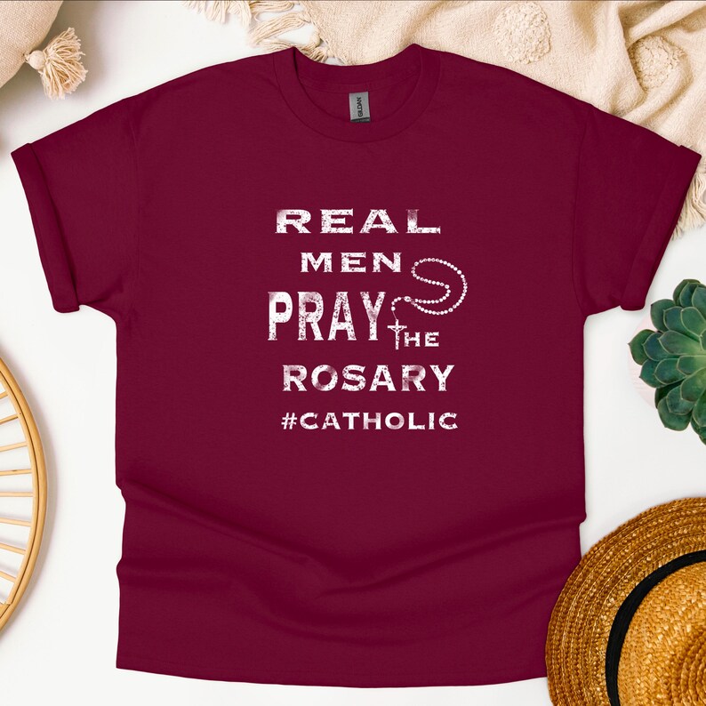 Real Men Pray the Rosary Shirt - Etsy