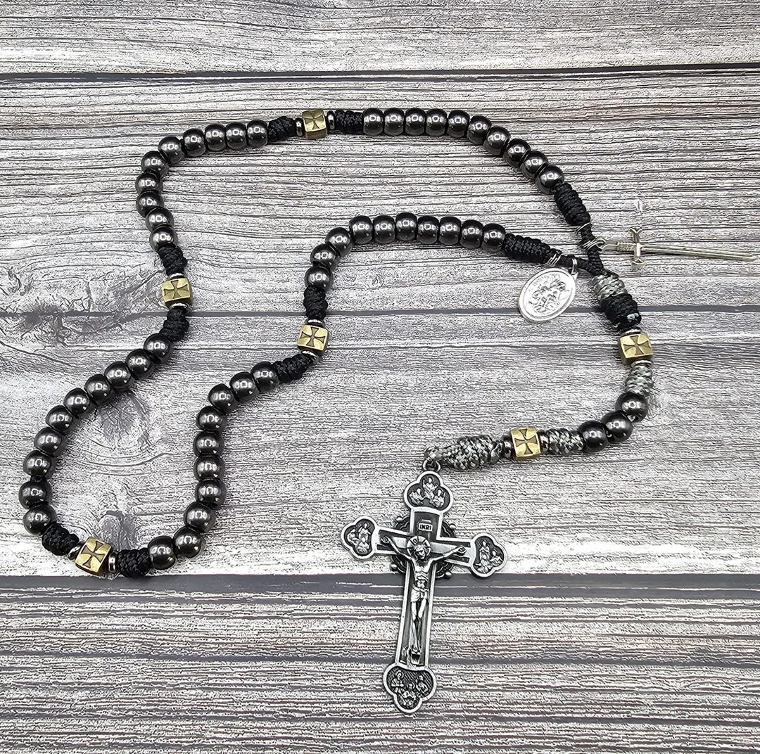 St. Michael the Archangel “the Weapon” Catholic Paracord Rosary V2 - Etsy