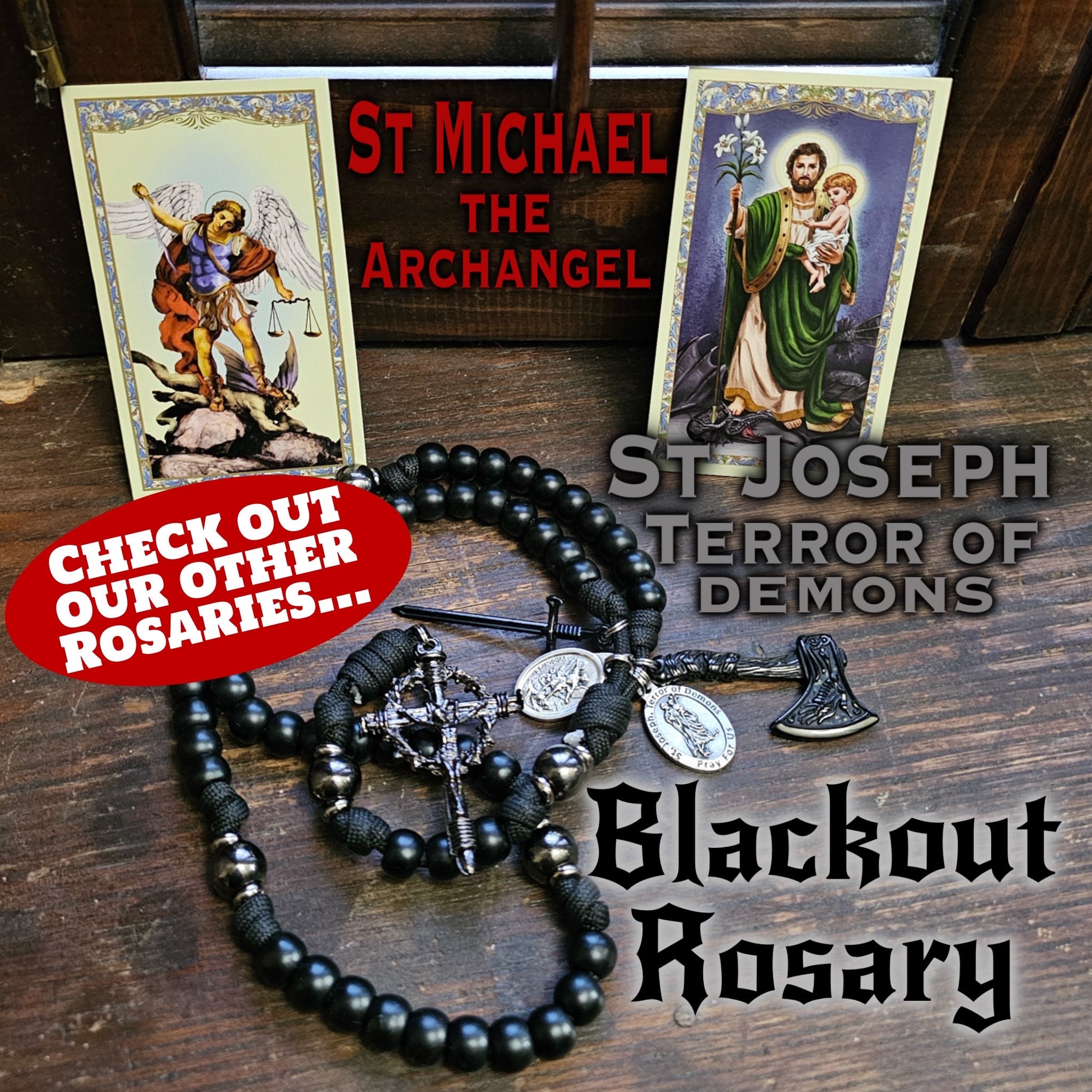 Saint Joseph Terror of Demons Catholic Rosary - Etsy