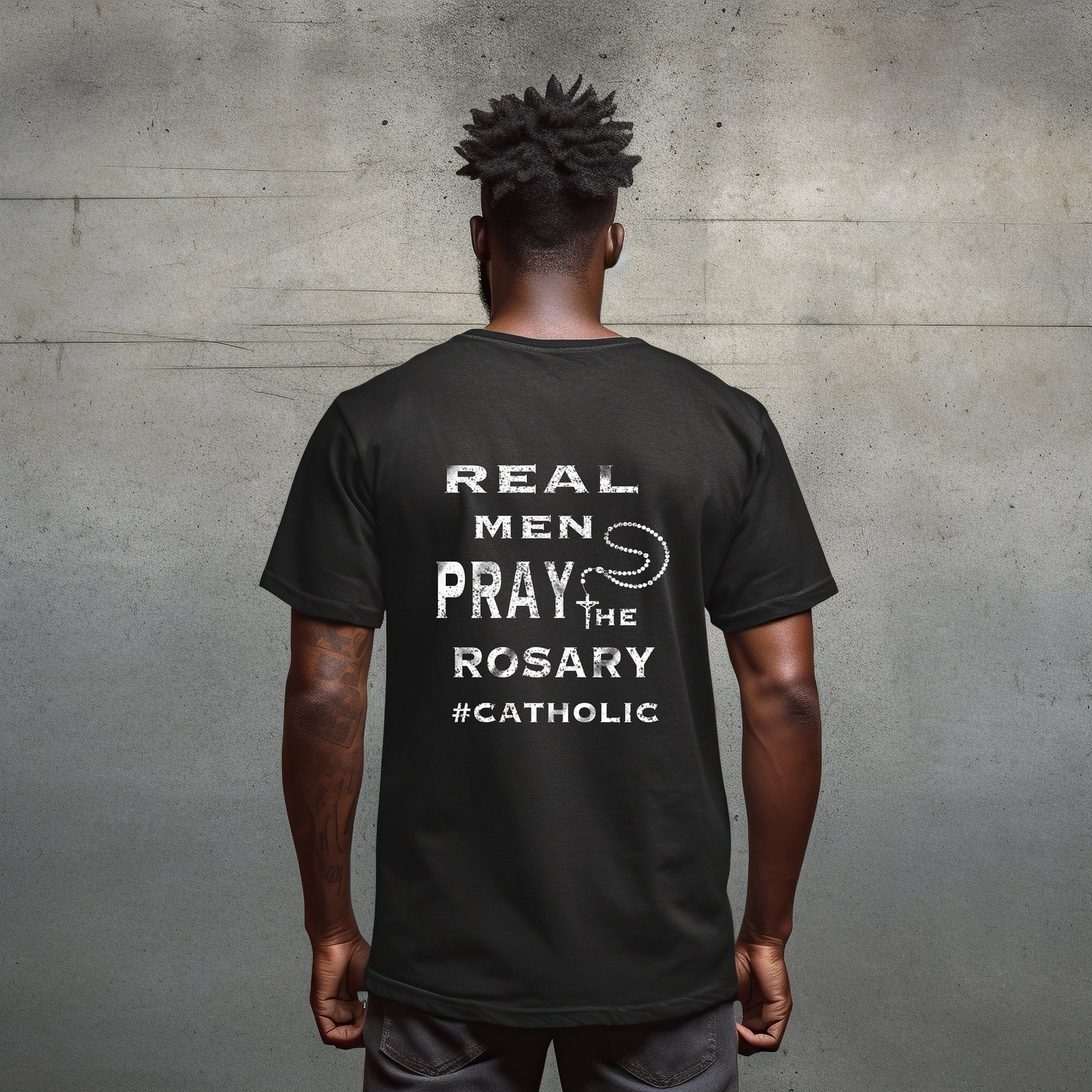 Real Men Pray the Rosary Shirt - Etsy