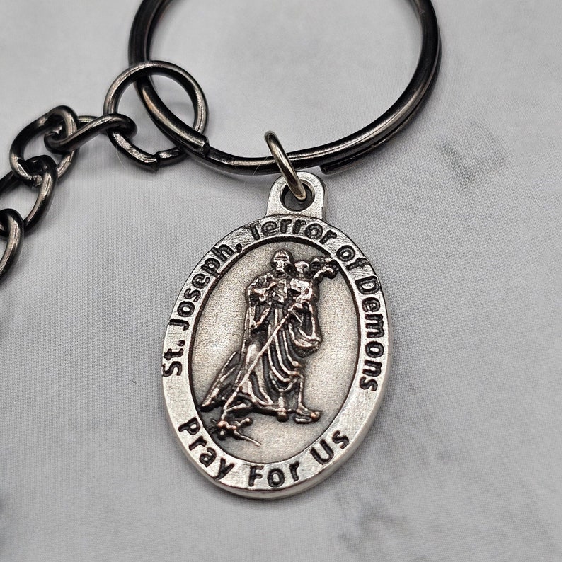 Crown of Thorns Crucifix W/ St. Joseph Terror of Demons Medal - Etsy