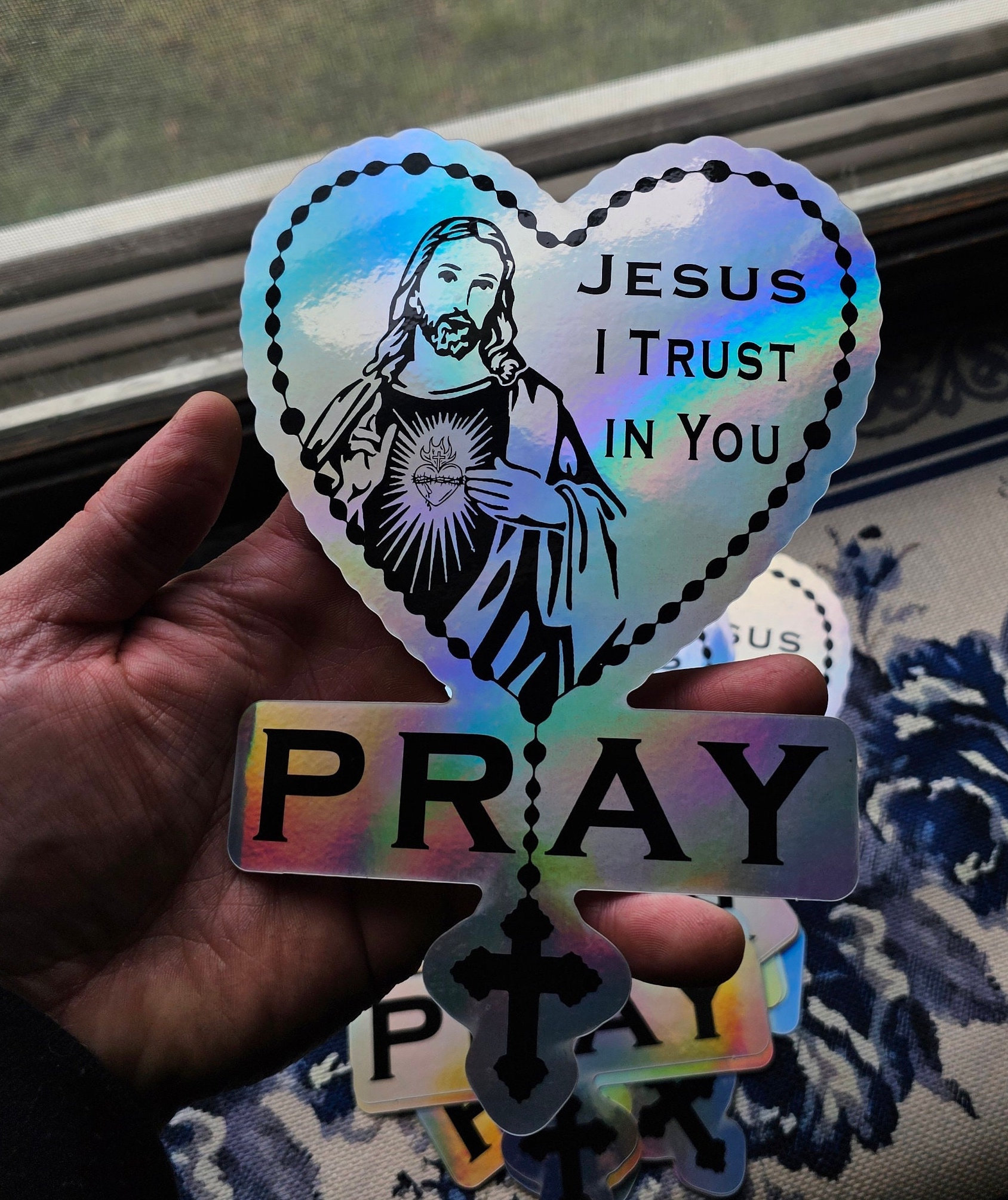 Divine Mercy Holographic Sticker *UV Resistant-indoor&outdoor* - Etsy