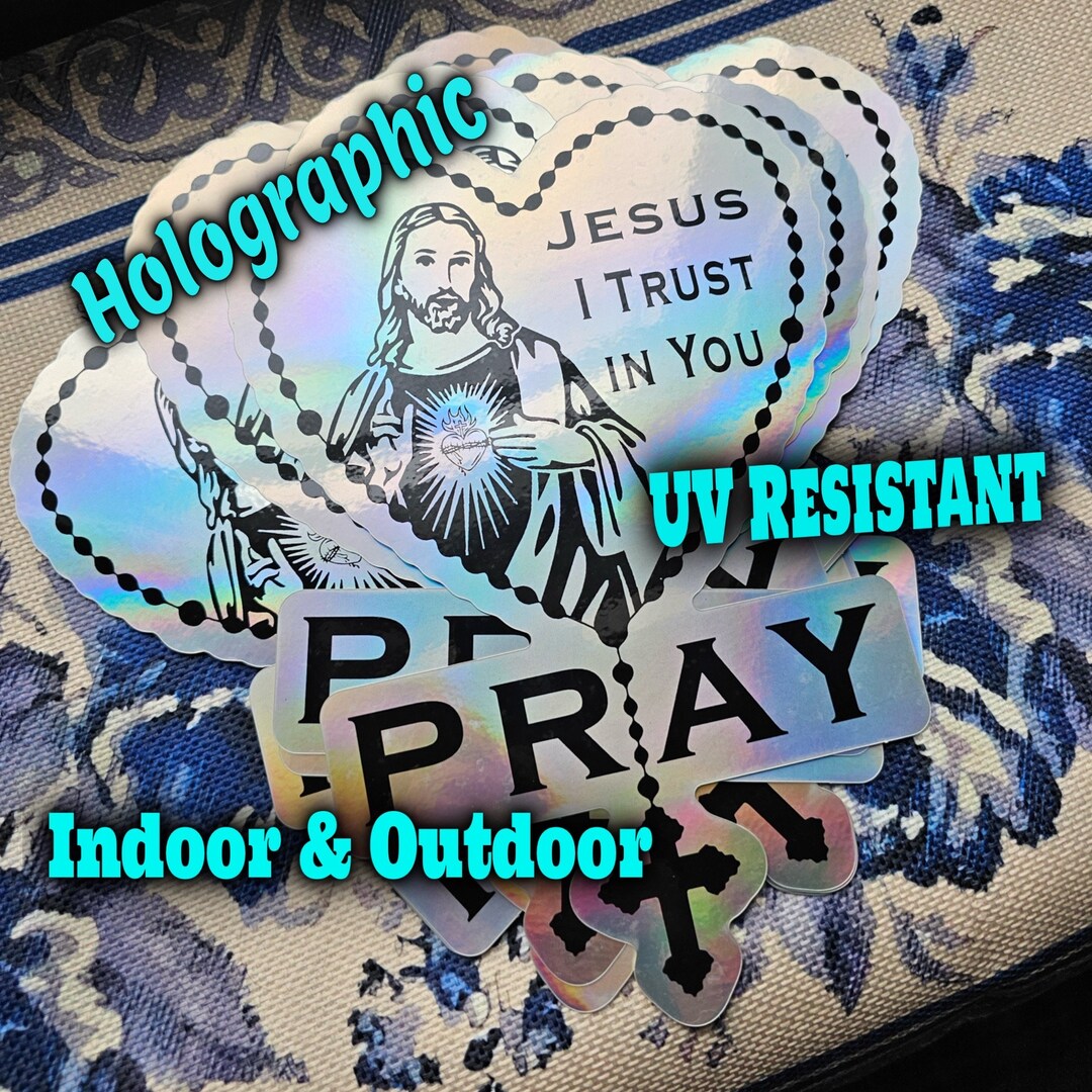 Divine Mercy Holographic Sticker *UV Resistant-indoor&outdoor* - Etsy