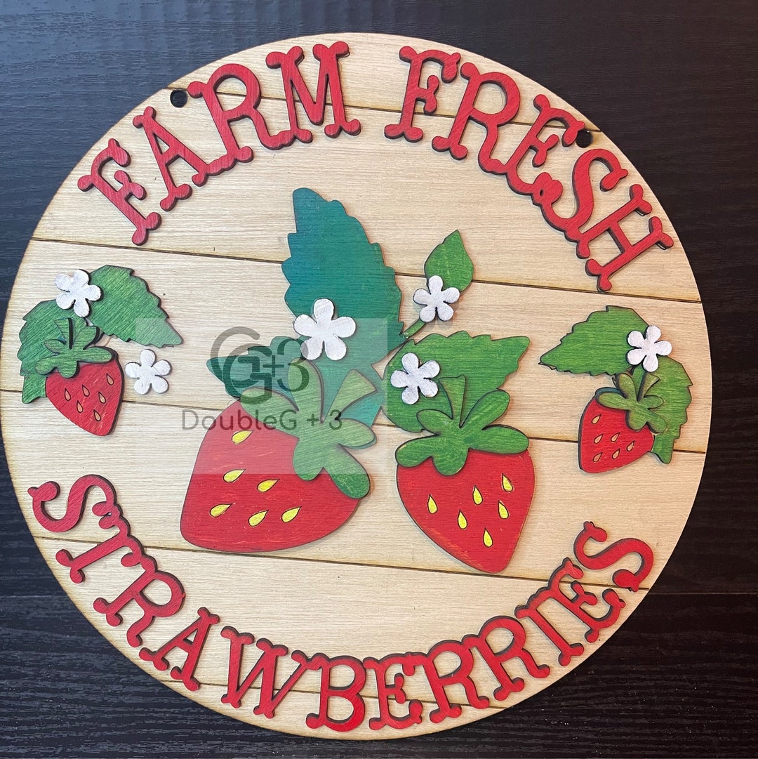 Farm Fresh Strawberries, Strawberries, Farm Fresh Sign - Etsy