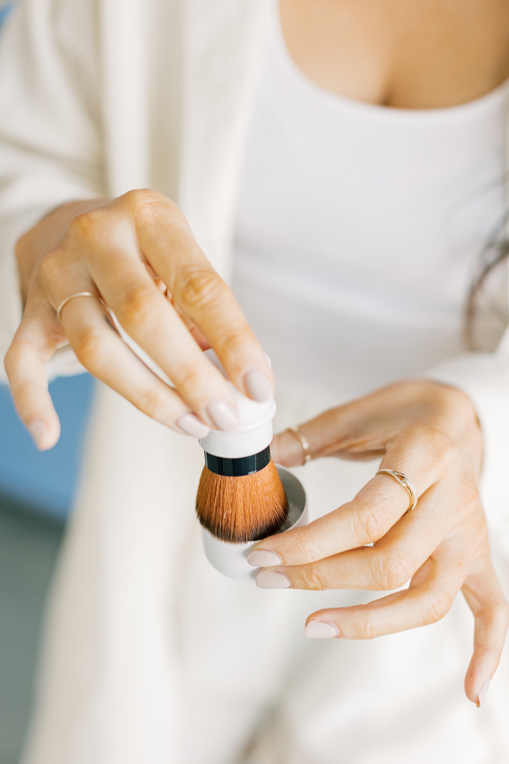 Vegan Bristle Dry Shampoo Brush | Travel Powder Brush - Etsy