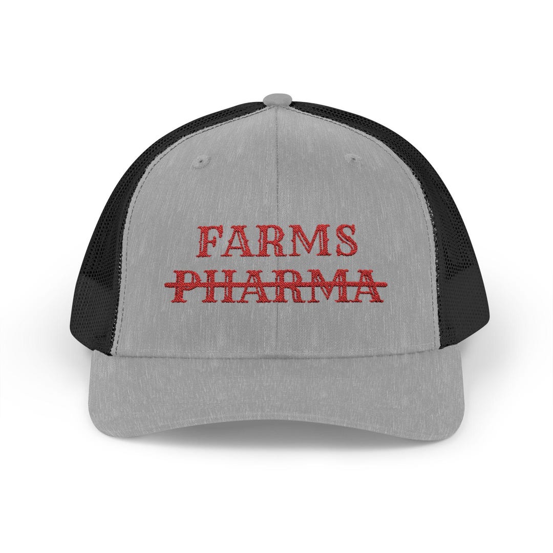 Trendy Snapback Cap - Farms Over Pharma, Activism Hat, Casual Style ...