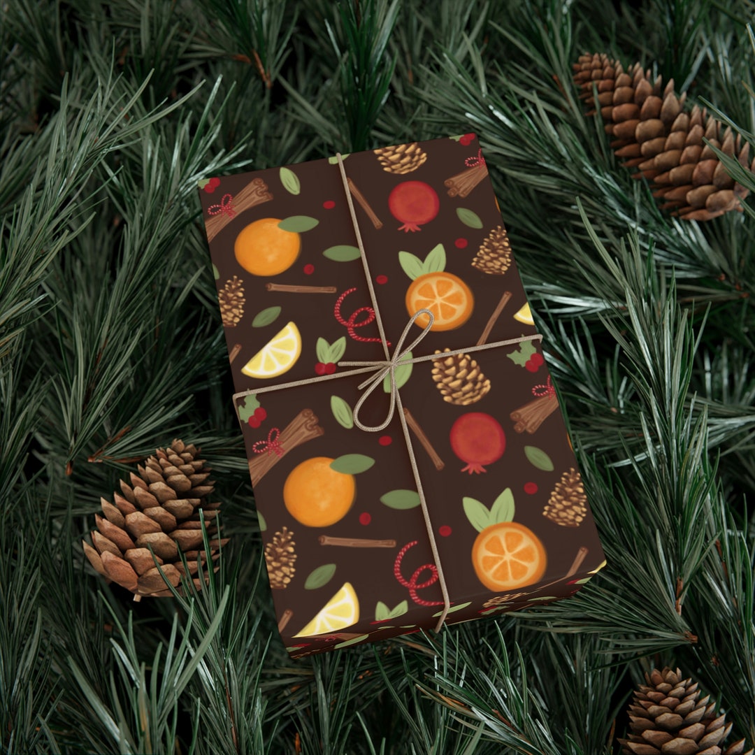 A Very Citrus Christmas California Themed Gift Wrap Paper - Etsy