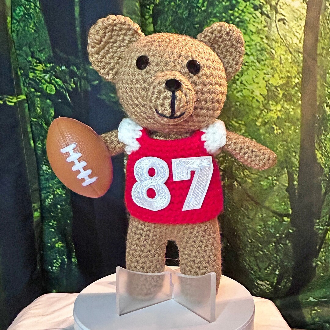 Football Teddy Bear for Sports Fans, Peewee, High School or College - Etsy